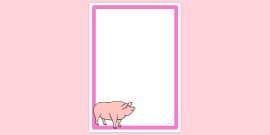 Pigs Page Borders (teacher made) - Twinkl