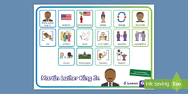 Martin Luther King Jr. Word Cards (Teacher-Made) - Twinkl