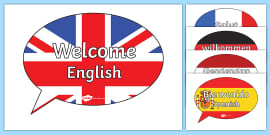Mixed Language Hello Speech Bubble Posters (teacher made)