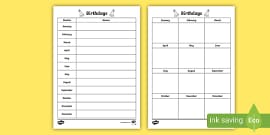 Birthday Calendar | Classroom Management | Primary - Twinkl
