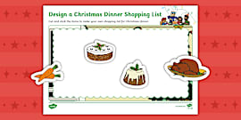 Christmas Dinner Shopping List | Seasonal Resources - Twinkl