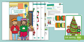 EYFS Christmas-Themed Literacy Activity Booklet - Twinkl
