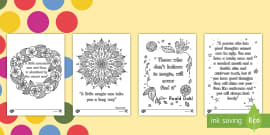 Kindness Quotes Mindfulness Coloring (teacher made) - Twinkl