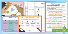 TEEL Paragraph Sentence Starters Word Mat (teacher made)