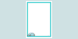 FREE! - Sports Car Page Border (teacher made) - Twinkl