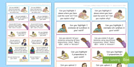 Year 5/ Year 6 SPaG Adverbials for Cohesion Word Mat