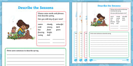Seasons Matching Worksheet (teacher made)