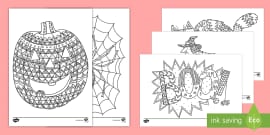 Halloween Mindfulness Colouring (Hecho por educadores)