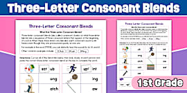 First Grade Beginning Consonant L Blend Worksheets