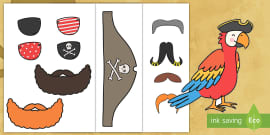 Pirate Ship Template Cut Out | Pirate Cut Outs | Twinkl