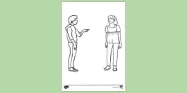 FREE! - Child Shouting at Another Child | Colouring Sheets