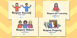 Respectful Behaviour Display Posters (creat de profesori)