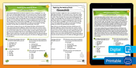 Second Grade Forest Food Chain Reading Passage Comprehension Activity