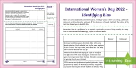 Identifying Bias Activity Sheet (teacher made) - Twinkl