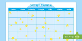 My Weekly Timetable (teacher made) - Twinkl