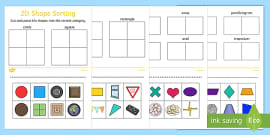 2D Shapes Cut and Stick Activity | Teaching Resource