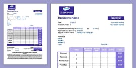 Invoice for Childminding Service Template (teacher made)