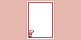 FREE! - Simple Blank Santa's Workshop Page Border | Page Borders | Twinkl