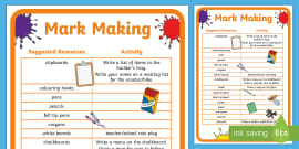Mark Making Posters (Hecho por educadores) - Twinkl
