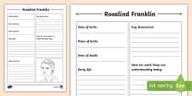 Scientist Rosalind Franklin Poster and Fact File | Beyond