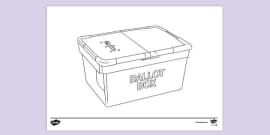 FREE! - Cardboard Box Colouring Sheet | Twinkl Resources