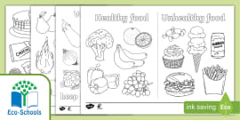 FREE! - Fast Food Colouring Sheet | Colouring Sheets | Twinkl