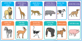 Animal Actions Gross Motor Activity PowerPoint