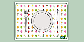 Dinner Plate Template (teacher made) - Twinkl