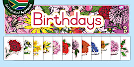 Butterfly Themed Birthday Banner and Chart