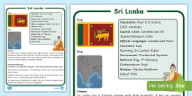 KS1 Sri Lanka Word Search - Twinkl - Geography - Twinkl