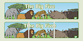 The Big Five Circle Display Photo Cut-Outs