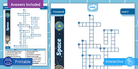 Space & the Solar System Crossword Puzzle | Space Crossword