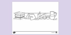 FREE! - Hotel Room Table Colouring Sheet | Colouring Sheets