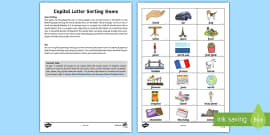 Using Capital Letters Worksheet - Primary Resources - Twinkl