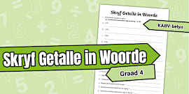Graad 4 - Wiskunde - Kwartaal 1 - Maaltafel-Baan (Werkkaart-Pak) (KABV ...