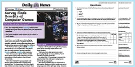 Video Game Review Templates Differentiated (teacher made)