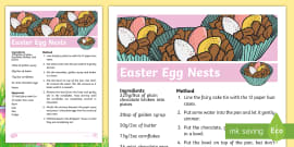 Easter Egg Nests Recipe Sheets (teacher made)