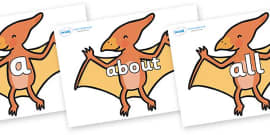 Phase 3 High Frequency Words on Dinosaur Footprints - phase 3