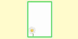 FREE! - Daisy Page Border to Print | Page Borders | Twinkl