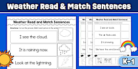 Read and Match Sentences Cut and Paste Worksheets