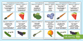 Where Do the Fruits and Vegetables Go? Game (teacher made)