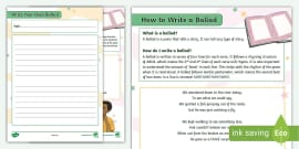 How to Write a Sonnet Worksheet | Teacher Made Resource
