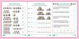 Pancake Day-Themed Subtraction to 30 Differentiated Worksheets
