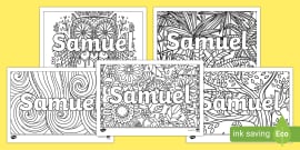 FREE! - Samuel Name Simple Colouring Activity Sheets