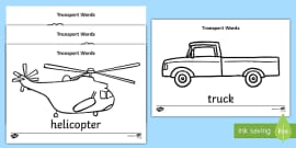 Transportation Coloring Sheets (teacher made) - Twinkl