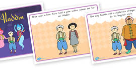 Aladdin Story Sequencing Cards Polish Translation
