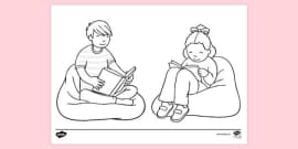 FREE! - Child Balancing Bean Bag On Elbow Colouring Sheet