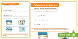 Hoja de trabajo: Completación de oraciones - Twinkl