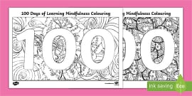 100 Days of School '100' Colouring Page (teacher made)