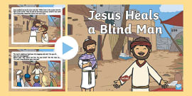 Jesus Heals a Blind Man Differentiated Sequencing Worksheet